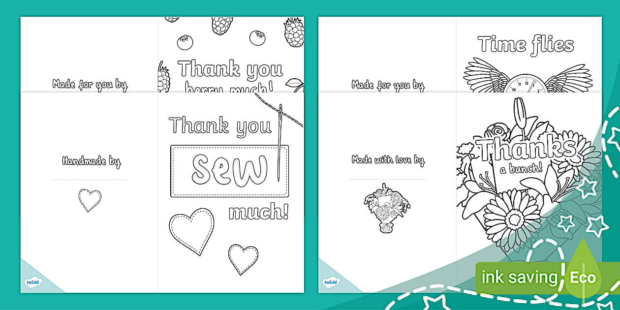 Thank-You Cards for Teachers (Ages 5 - 7) (teacher made)