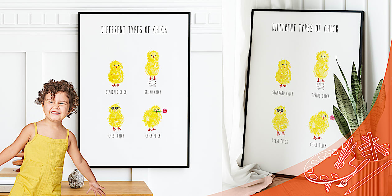 Different Types of Chick Funny Spring Poster (teacher made)
