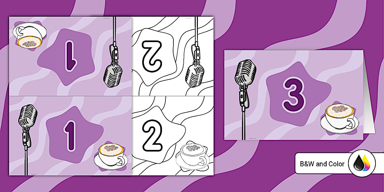 Poetry Café Table Numbers – ELA Resources – Twinkl USA