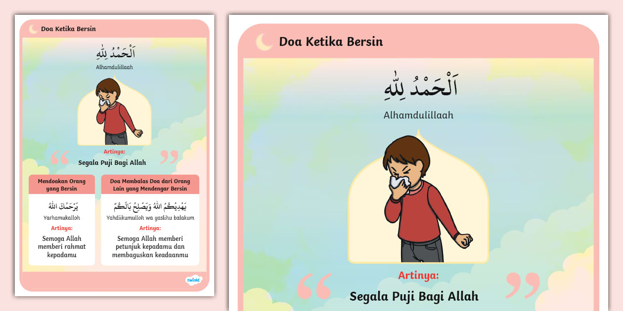 Poster Doa Ketika Bersin (teacher made) - Twinkl