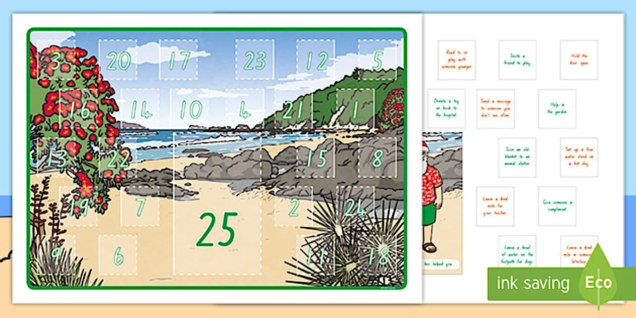 Editable Random Acts of Kindness Updated Calendar - Twinkl