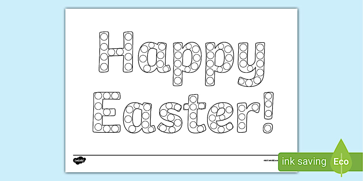 Happy Easter Fingerprint Craft Activity (teacher made)