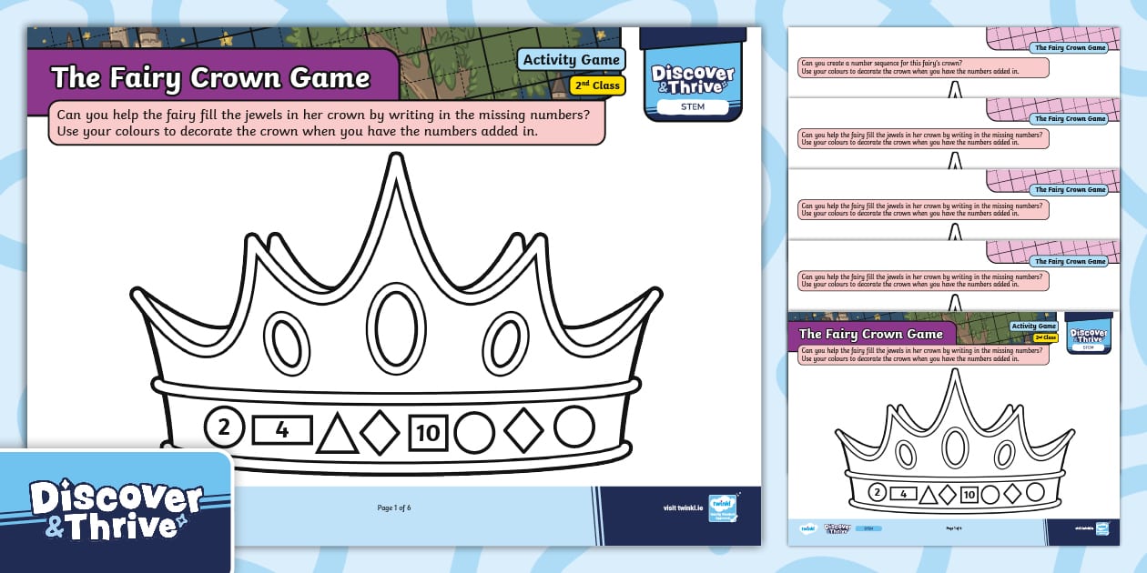 The Fairy Castle: Fairy Crowns Game (teacher made) - Twinkl