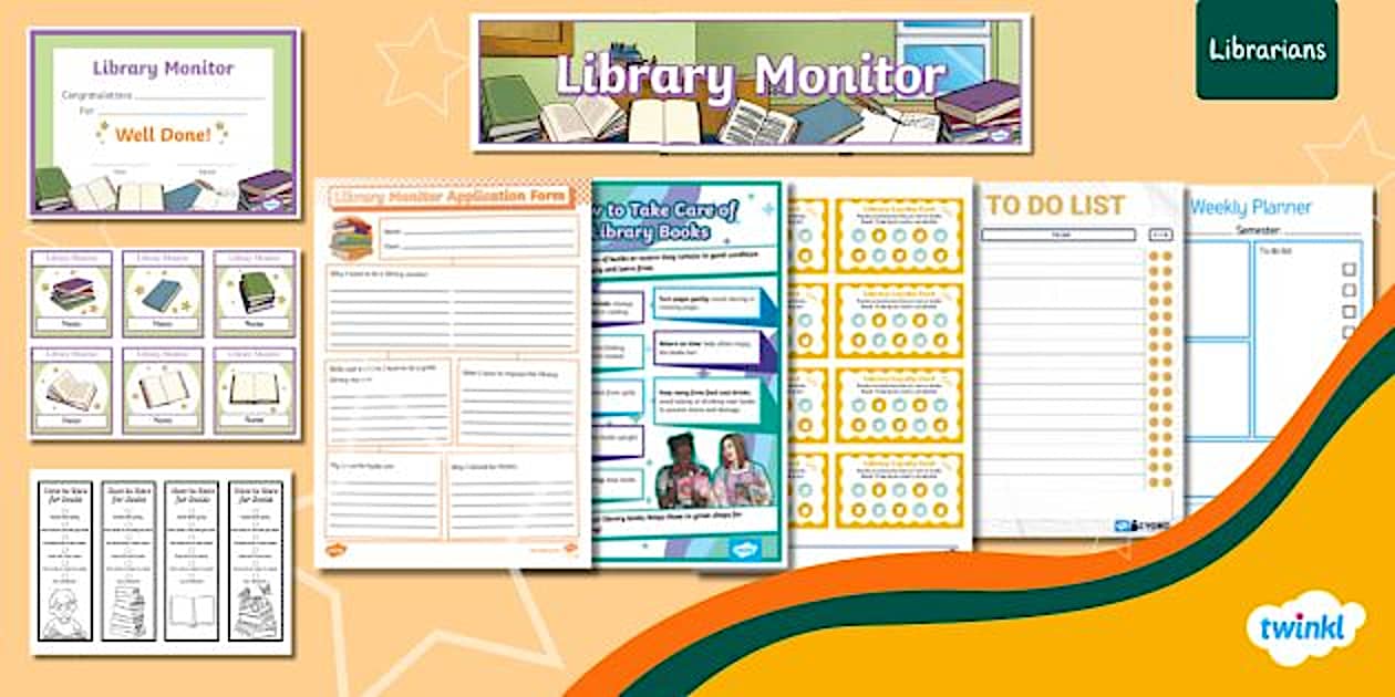 Library Lovers Library Monitor Pack (teacher made) - Twinkl