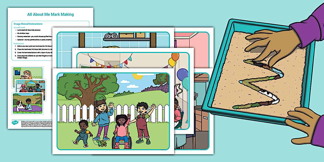 Kindergarten All About Me Mark-Making Image Reveal Activity | Twinkl