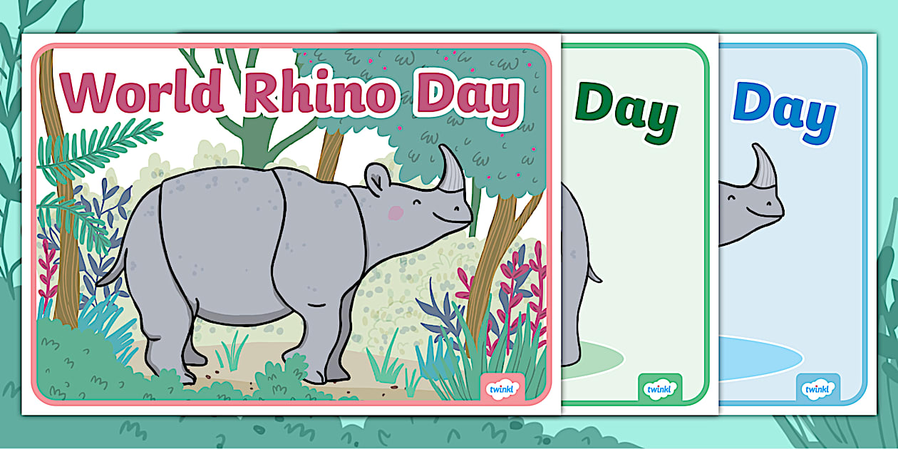 World Rhino Day Posters (professor feito) - Twinkl