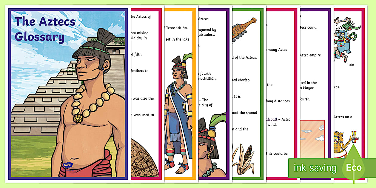 Aztec Glossary - Display Pack - KS2 History (teacher made)