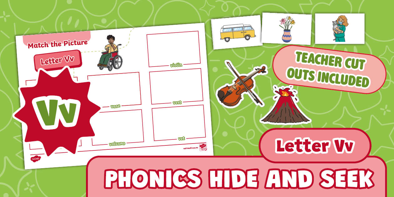 Phonics Hide and Seek - Letter Vv