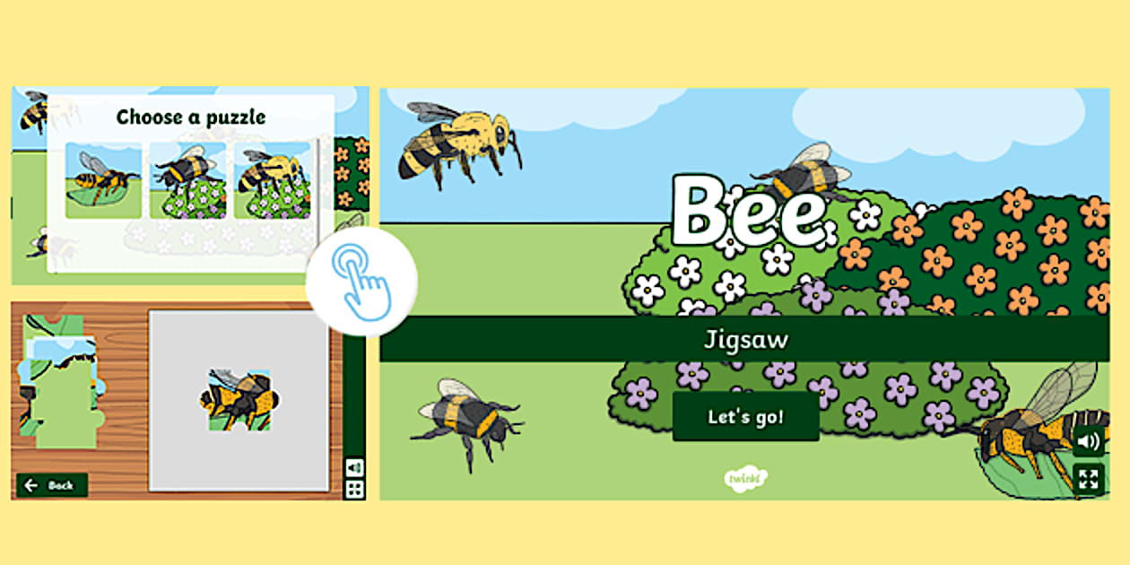 Bee Interactive Jigsaw (teacher made) - Twinkl