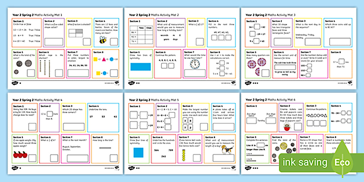 Year 2 Spring 2 Australian Maths Activity Mats - Twinkl