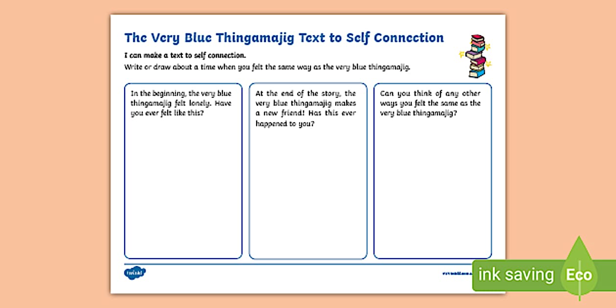 Text to Self Connection Comprehension Activity to Support Teaching on ...