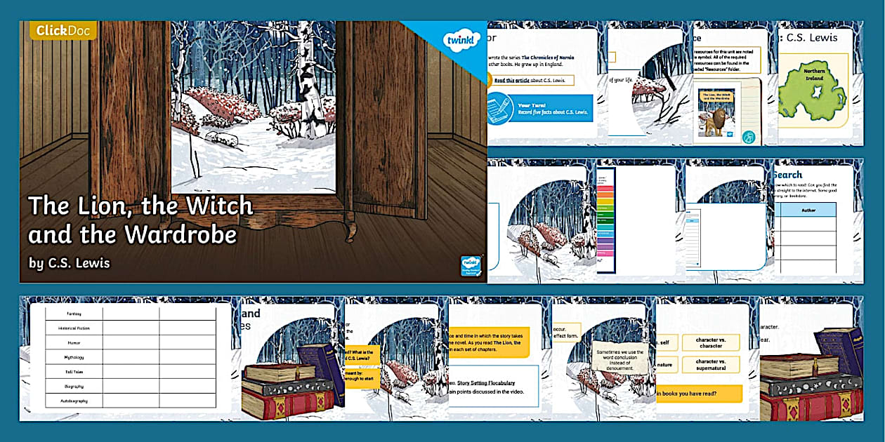 The Lion, the Witch, and the Wardrobe Study Unit | Twinkl