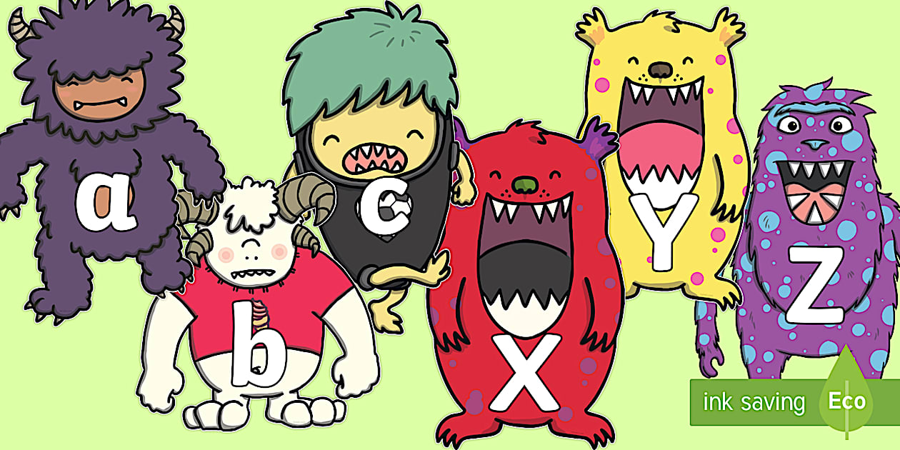 A-Z Alphabet on Monsters (teacher made) - Twinkl