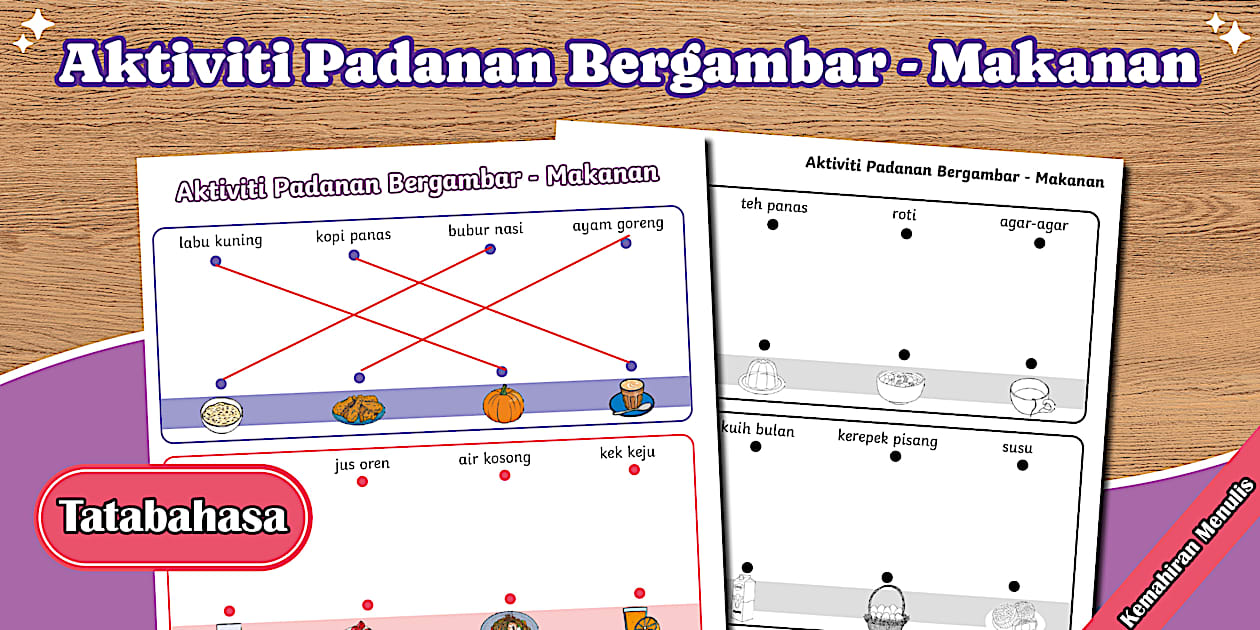 Aktiviti Padanan Bergambar - Makanan