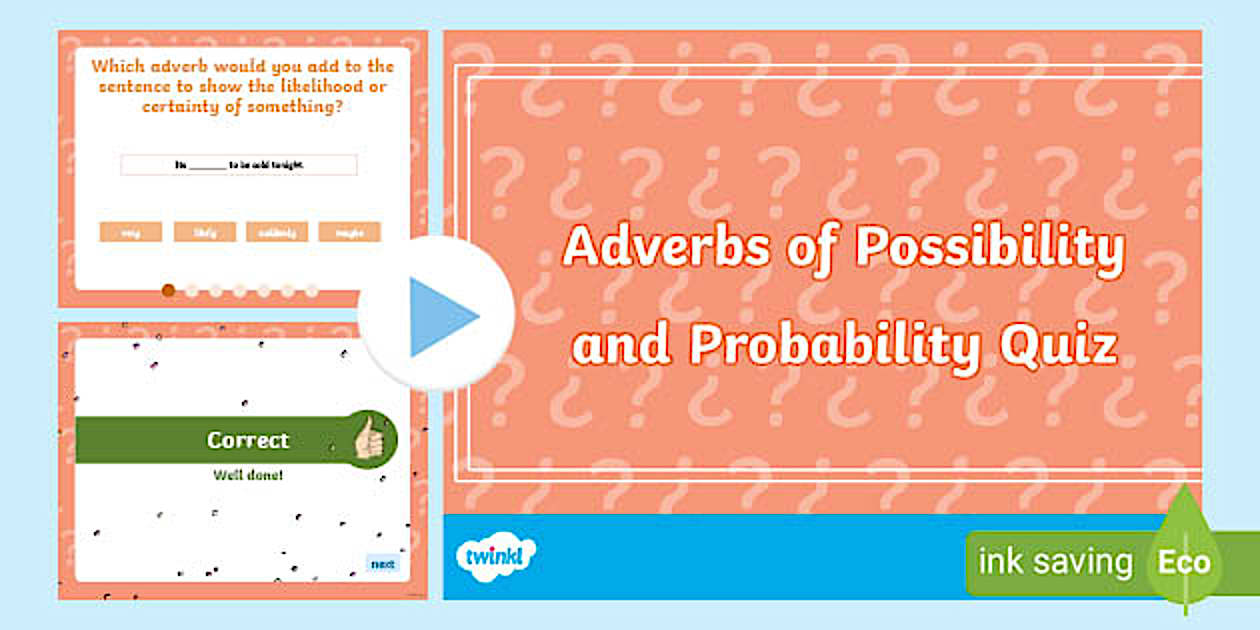 Using Adverbs of Possibility and Probability Grammar PowerPoint