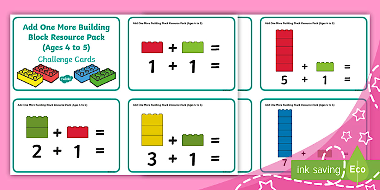 👉 Add One More Building Brick Resource Pack (Ages 4 - 5)