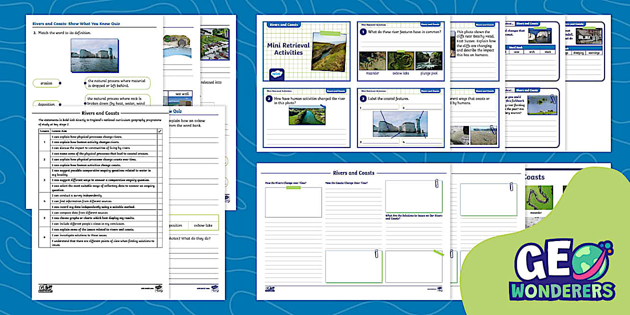 Geo Wonderers UKS2: Rivers and Coasts Assessment Pack