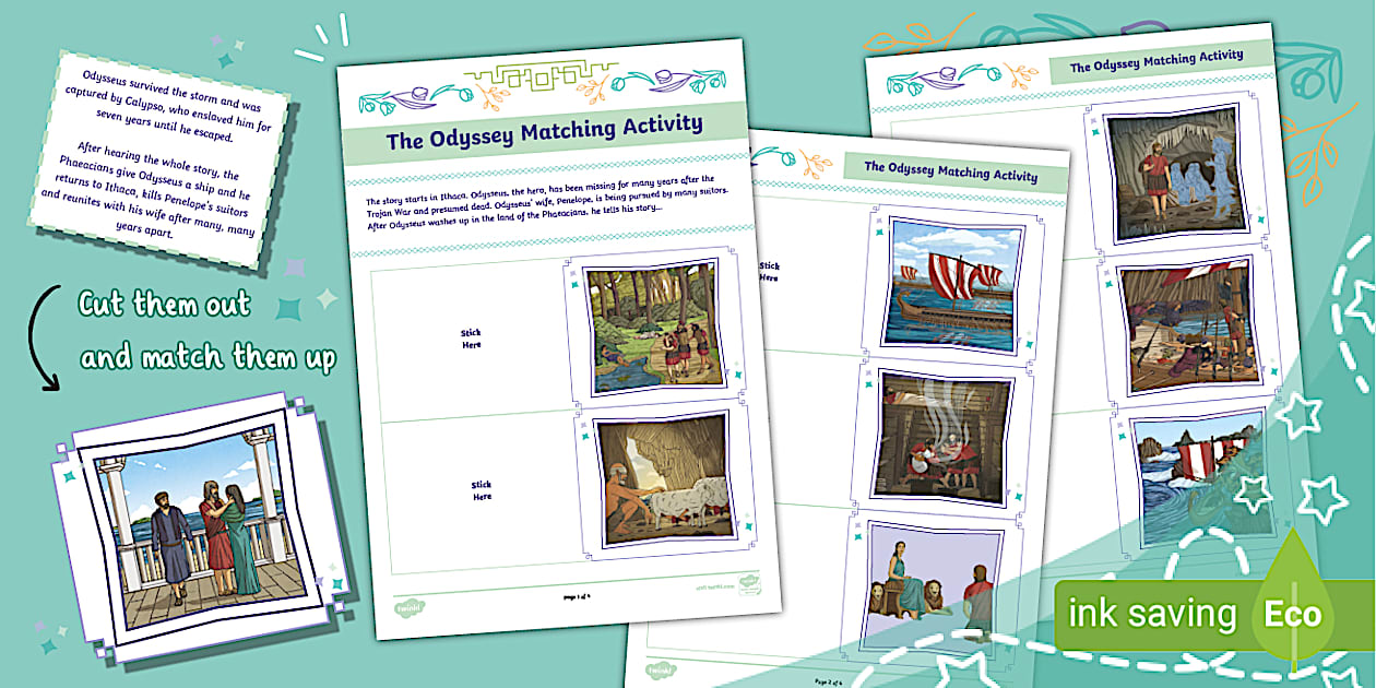 The Odyssey Matching Activity (Ages 7 - 11) (teacher made)