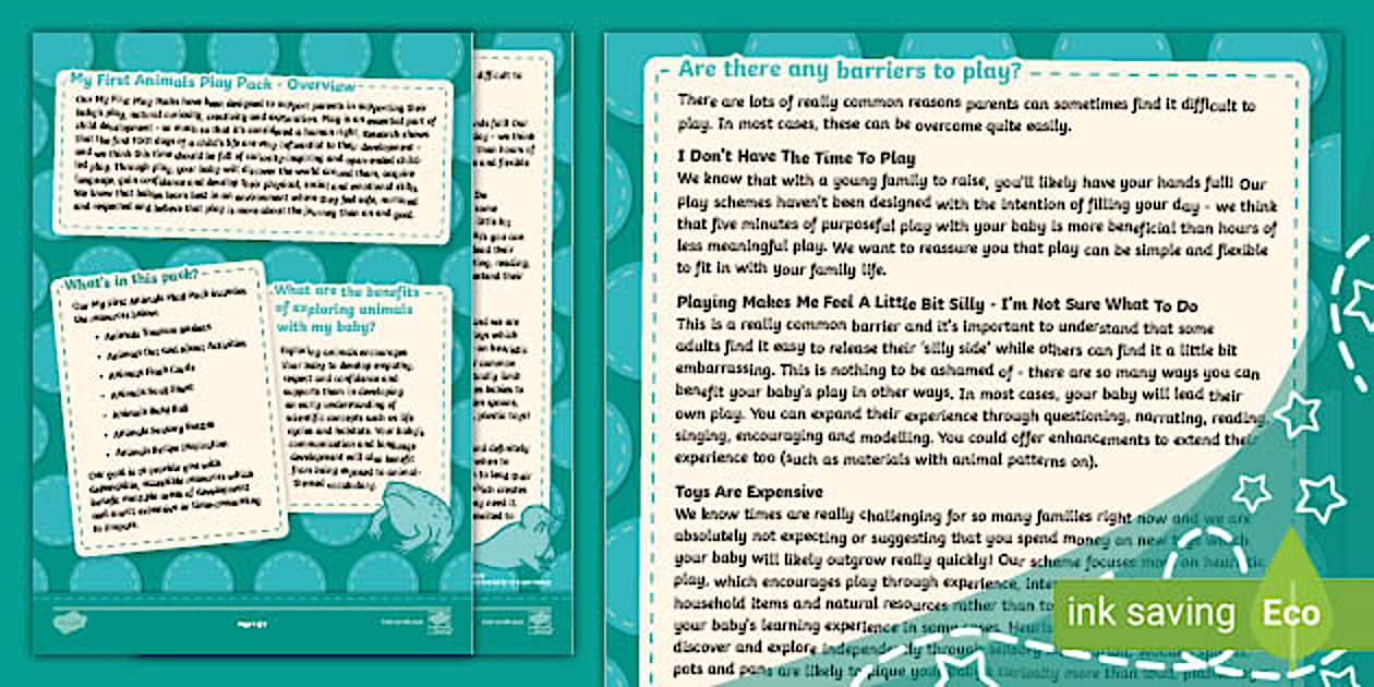 My First Animals Play Pack - Overview (teacher made)