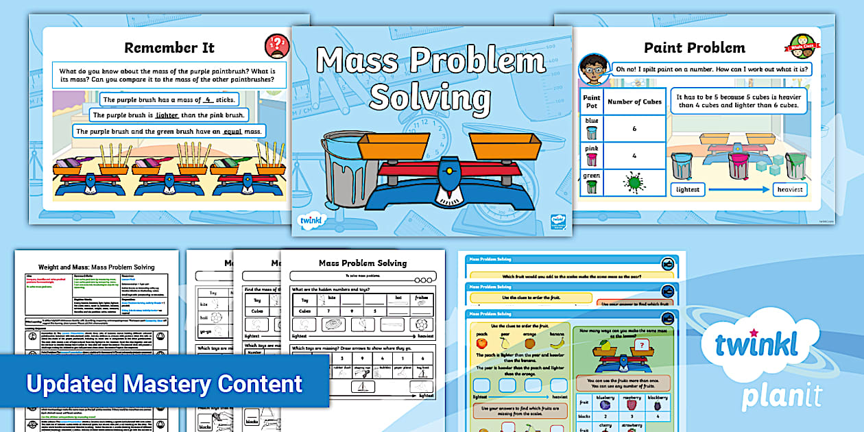 👉 Year 1 Mass and Weight PlanIt Maths Lesson 4 - Twinkl