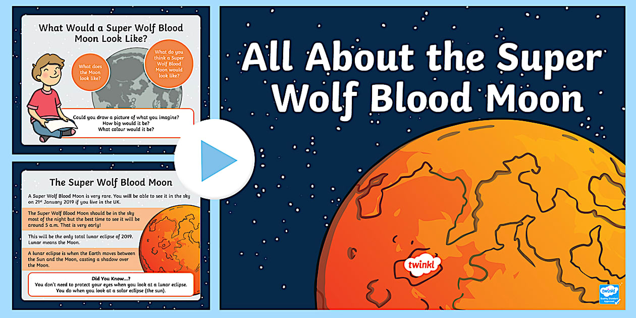 All About the Super Wolf Blood Moon Powerpoint - Twinkl