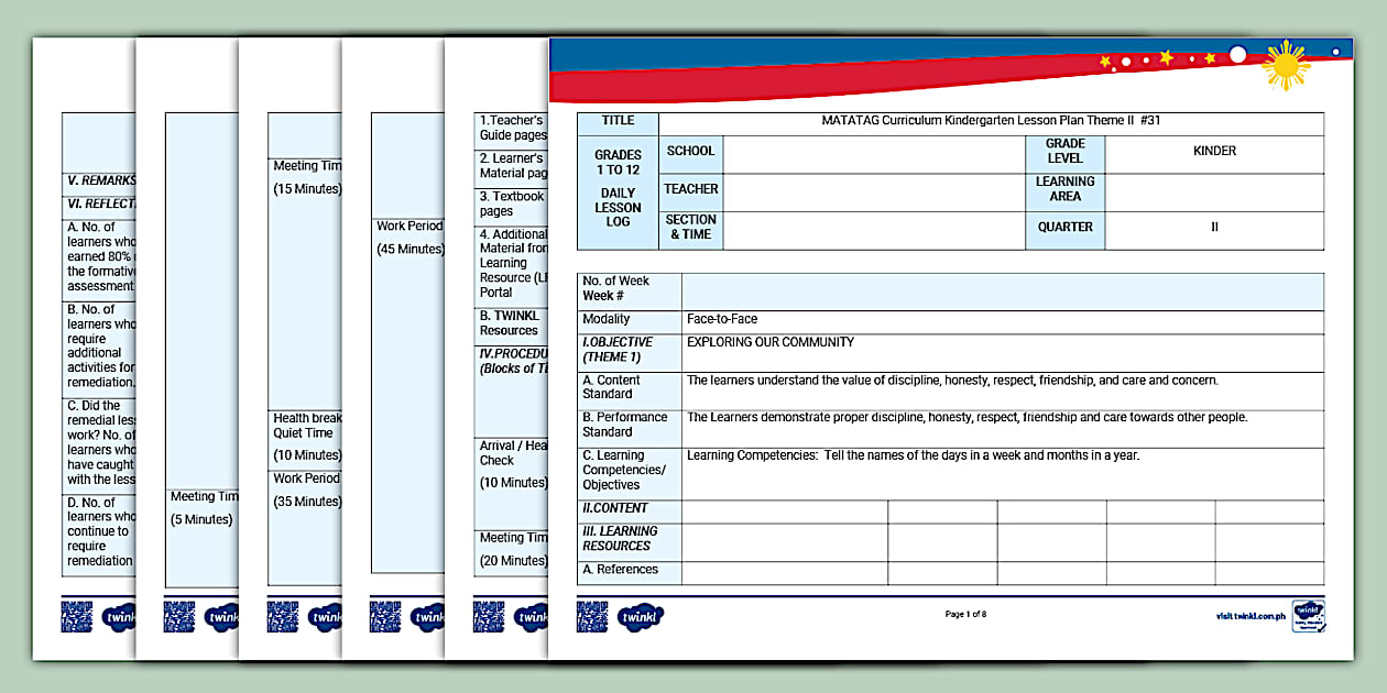 Sample Lesson Plan For Kindergarten Matatag Curriculum Philippines