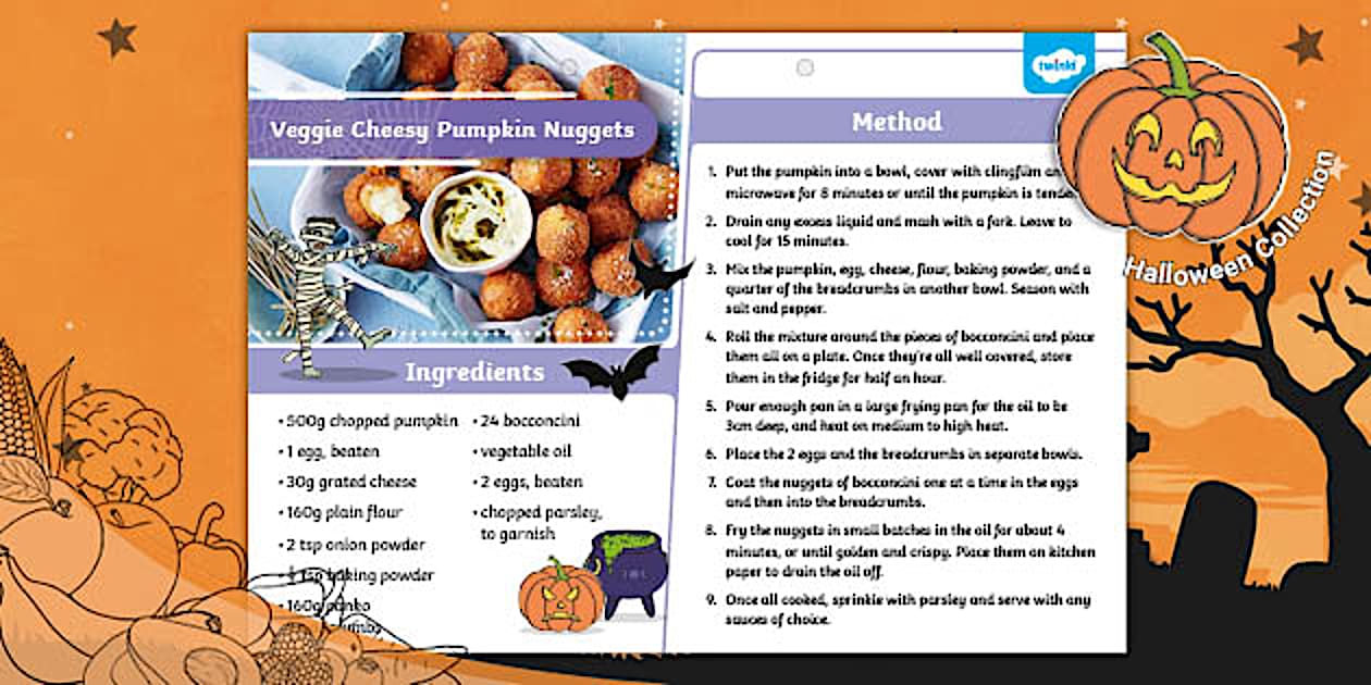 Vegetarian Cheesy Pumpkin Nuggets Recipe (Teacher-Made)