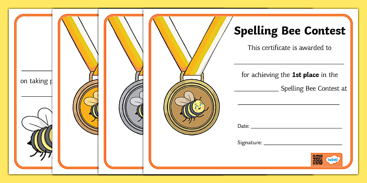 Diplomas de "Spelling Bee" | Twinkl México