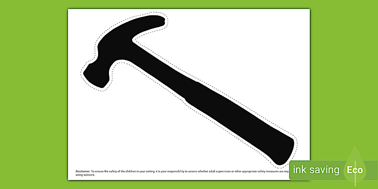 Hammer Silhouette Cut-Out (professor feito) - Twinkl