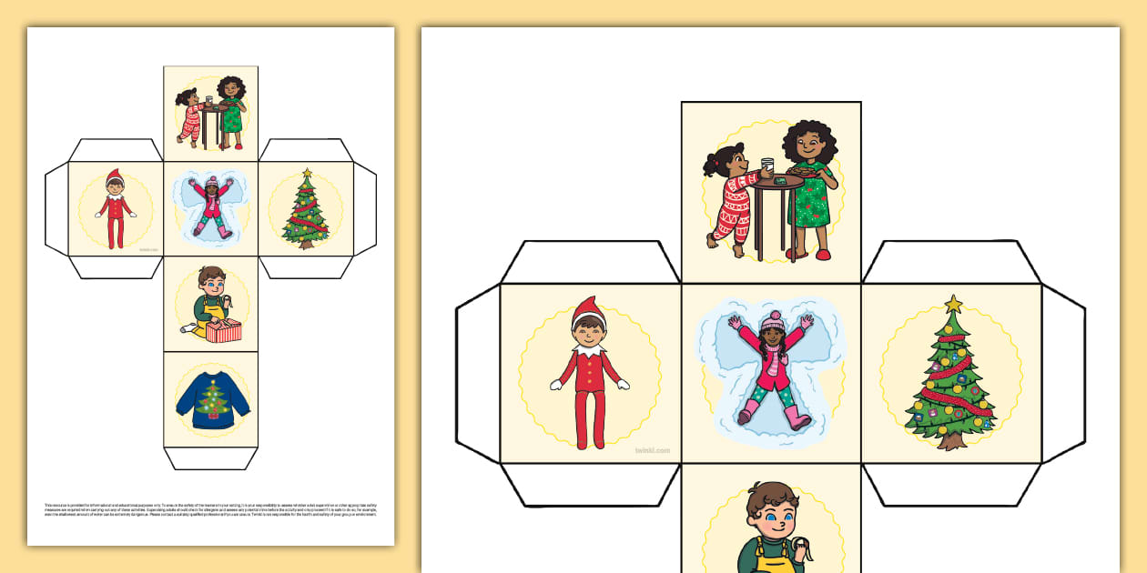 Christmas Story Cube (Teacher-Made) - Twinkl