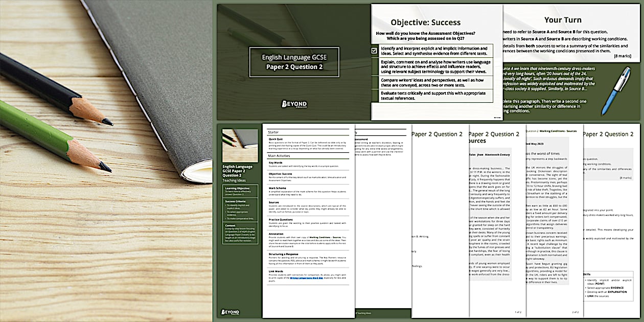 AQA English Language Paper 2 Question 2 Lesson Pack - Twinkl