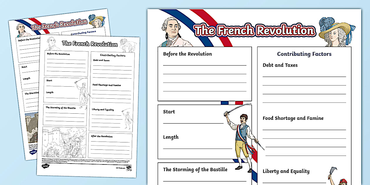 The French Revolution Fact File Template - Twinkl