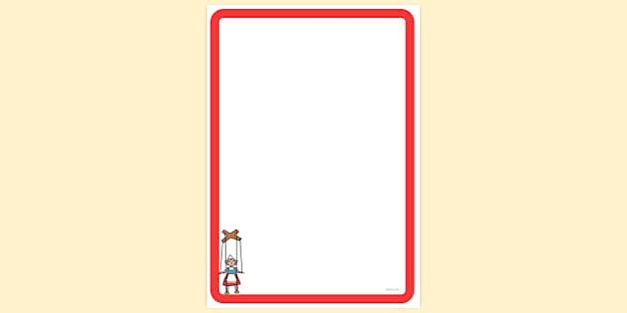 Puppet Page Border | Page Borders | Twinkl (teacher made)