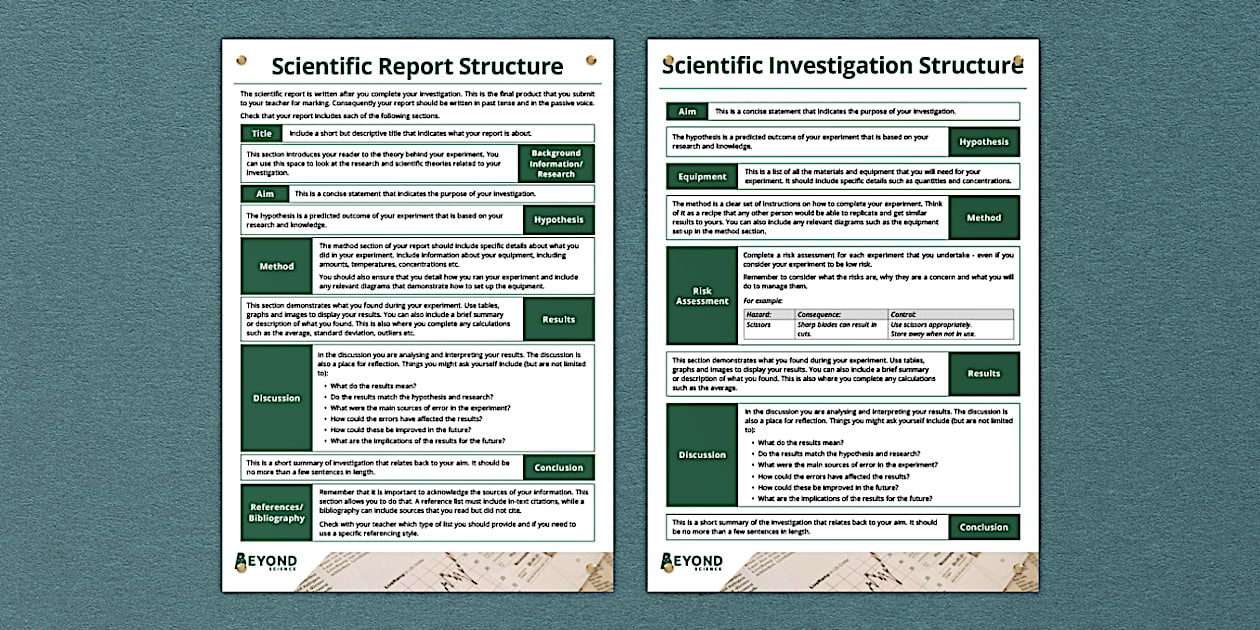 Scientific Report and Investigation Structure Display Posters