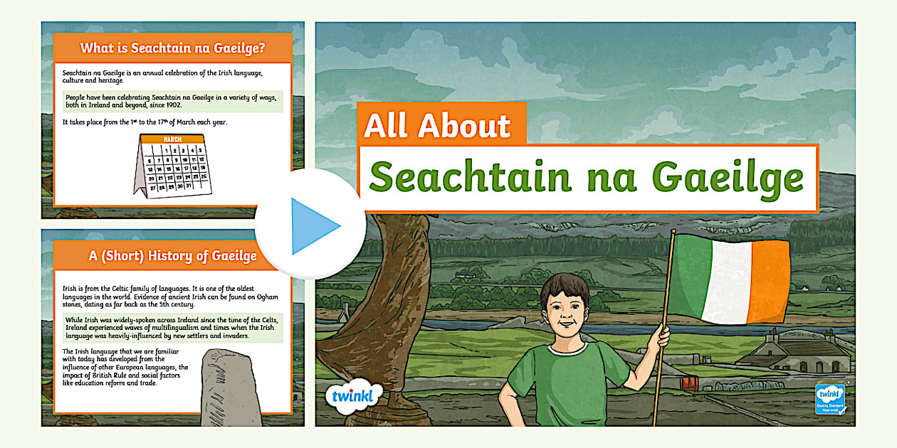 All About Seachtain na Gaeilge PowerPoint - Twinkl