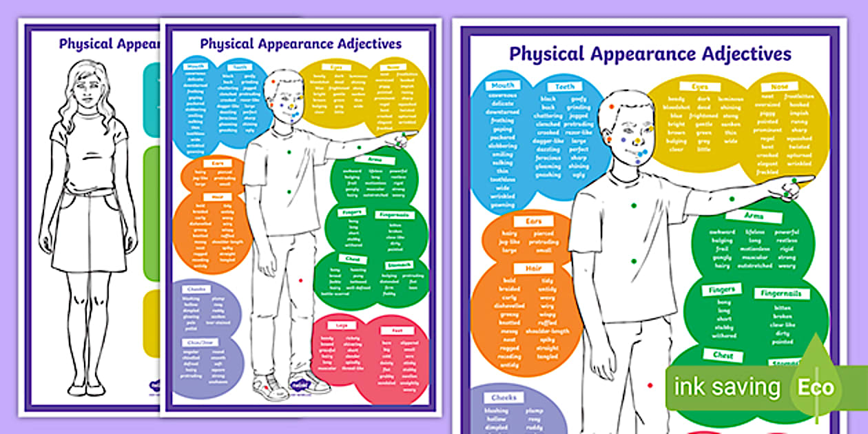 French Adjectives To Describe A Person Poster | Twinkl