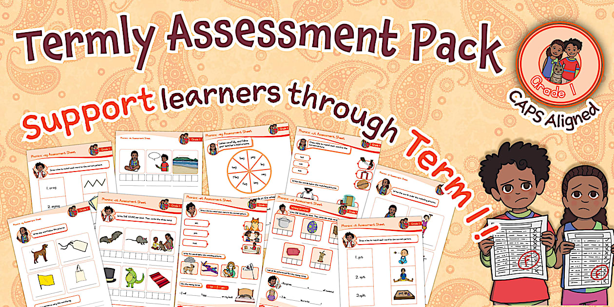Gr1 Phonics - T1 - Termly Assessment - Pack (CAPS Aligned)