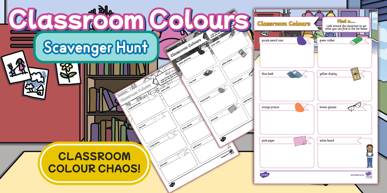 Classroom Colours Scavenger Hunt