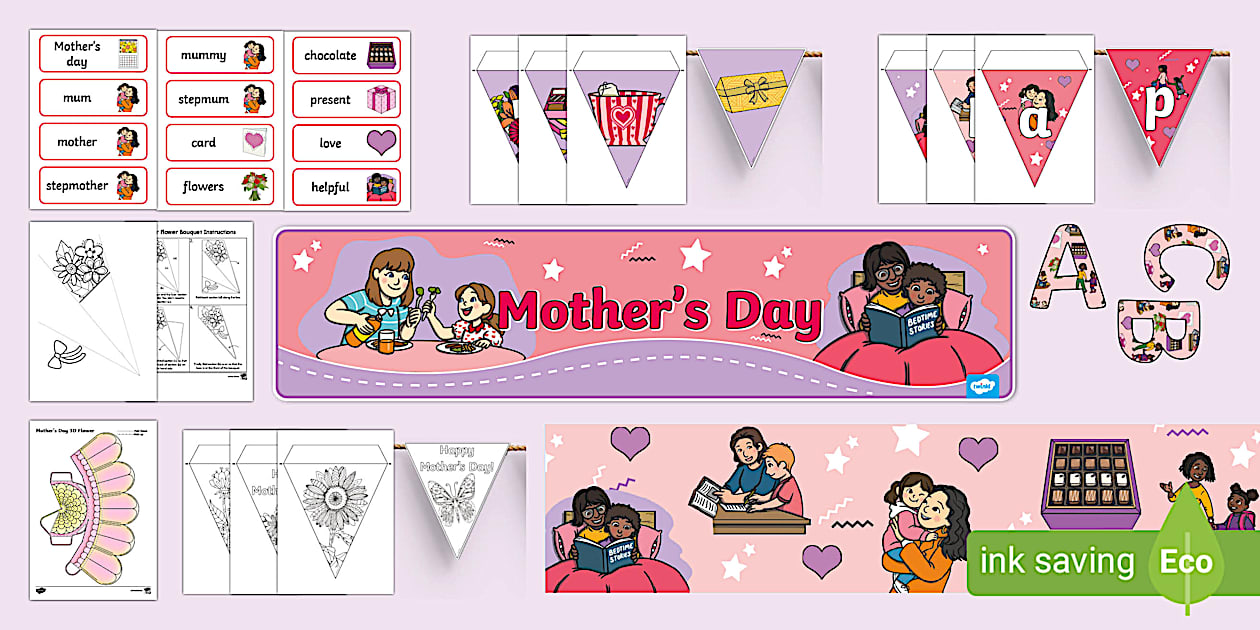KS1 Mother's Day Discover and Learn Display Pack - Twinkl