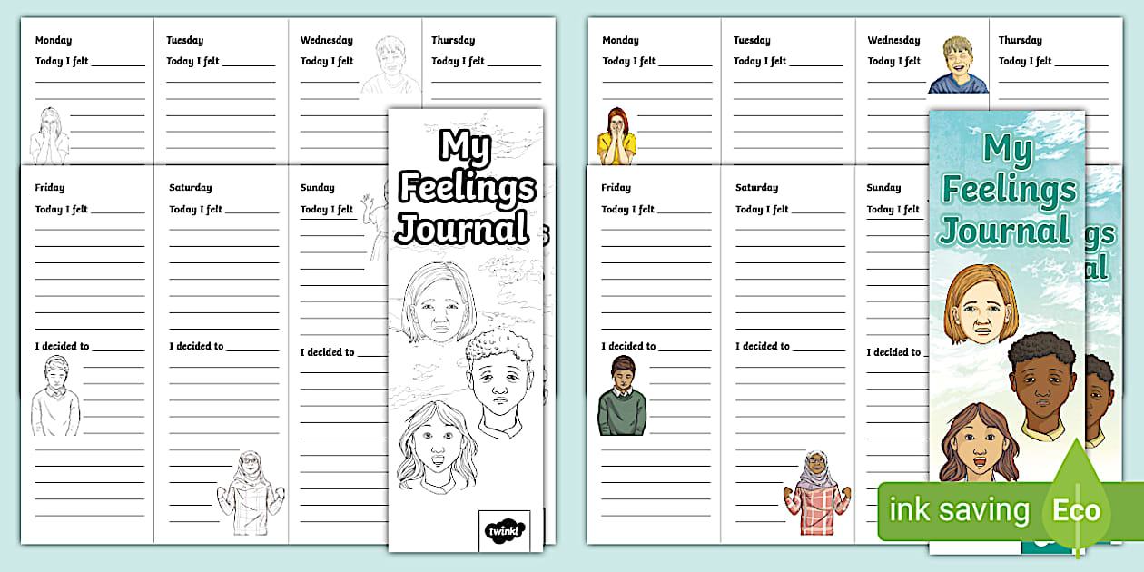 Printable Feelings Journal | Feelings Journal Printable