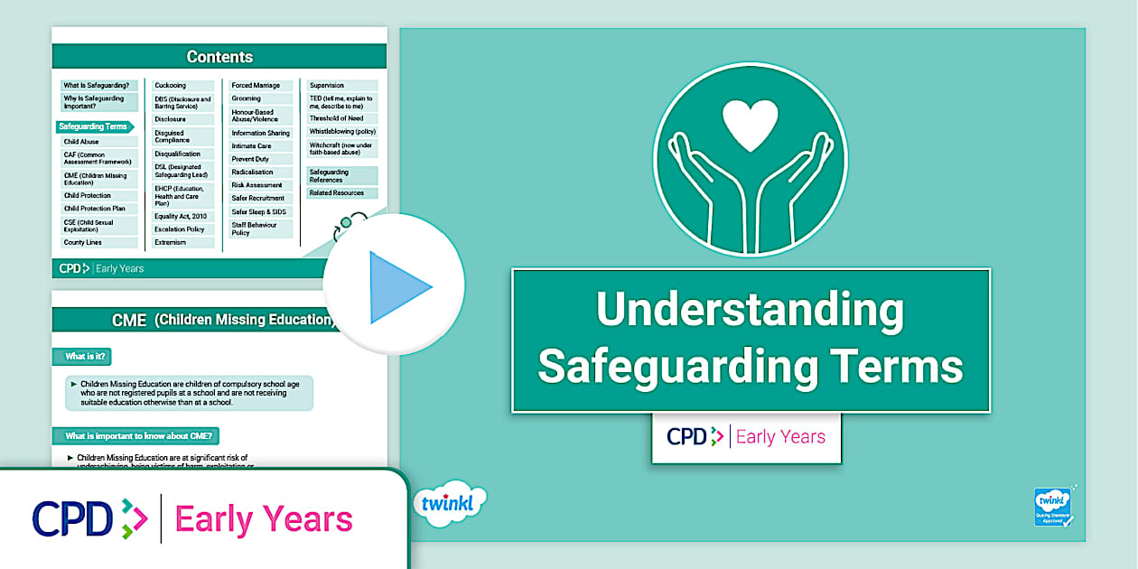 Safeguarding Terms PowerPoint | EYFS CPD (teacher made)