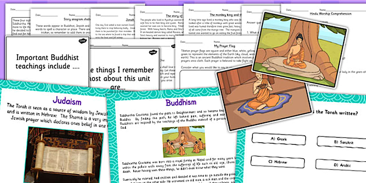 Buddhism Judaism and Hindu Dharma Holy Texts Stories and Prayer