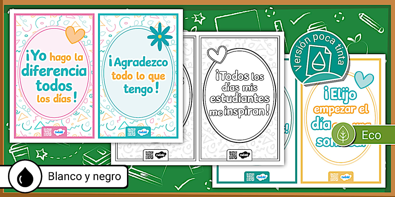 Póster: Afirmaciones Positivas (teacher made) - Twinkl