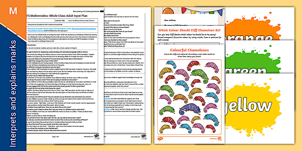 EYFS Maths: Count and Record Favourite Colours Planning