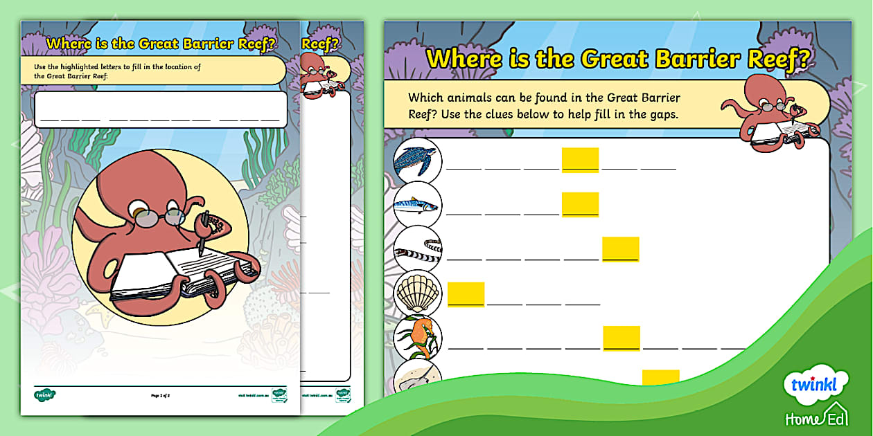 Great Barrier Reef Code Breaker Activity - Twinkl