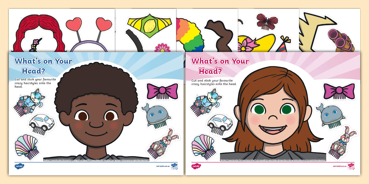 Crazy Hair Cutting Skills Activity (teacher made) - Twinkl