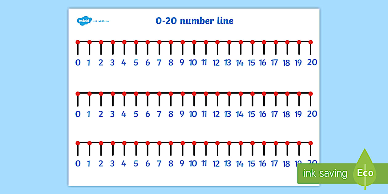 Number Line Template - Numbers 0 to 20 (teacher made)