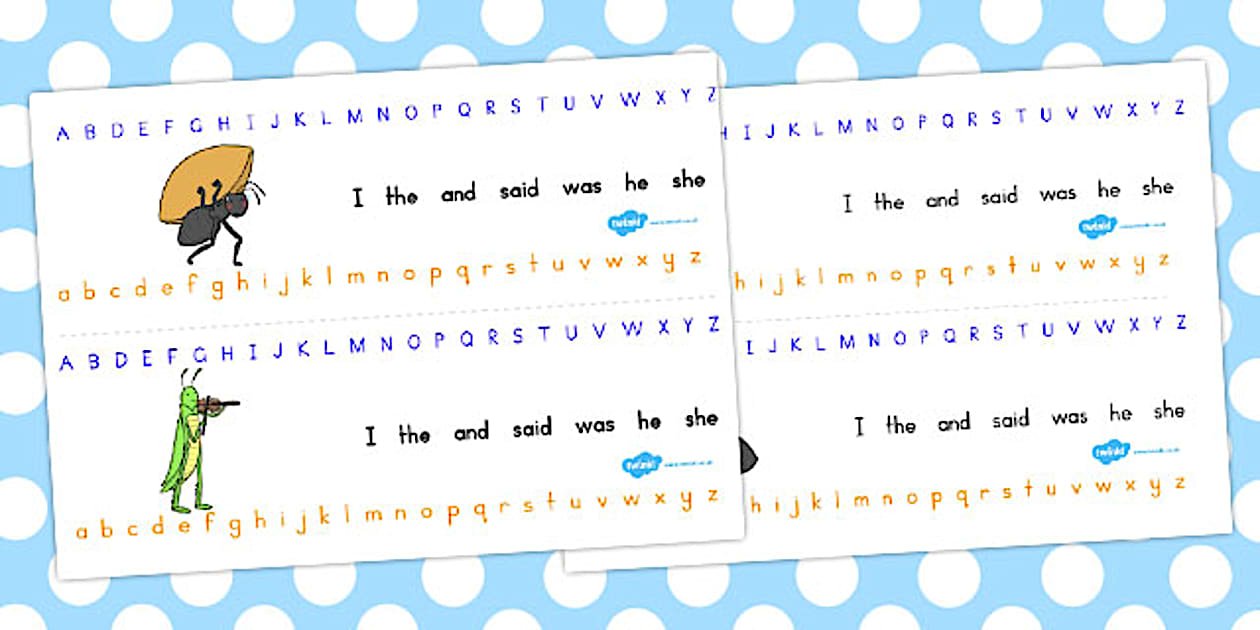 SA The Ant and the Grasshopper Alphabet Strips (Australia)