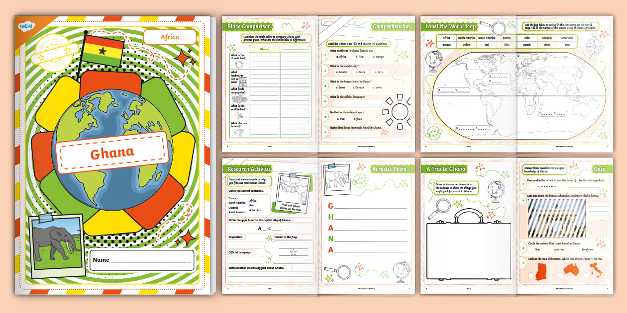 KS1 Ghana Activity Booklet - Twinkl