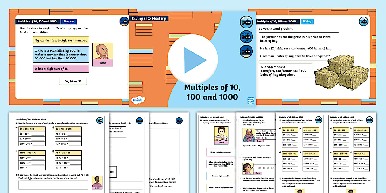 👉 Y5 DiM: Step 10 Multiples of 10, 100 and 1000 Teaching Pack